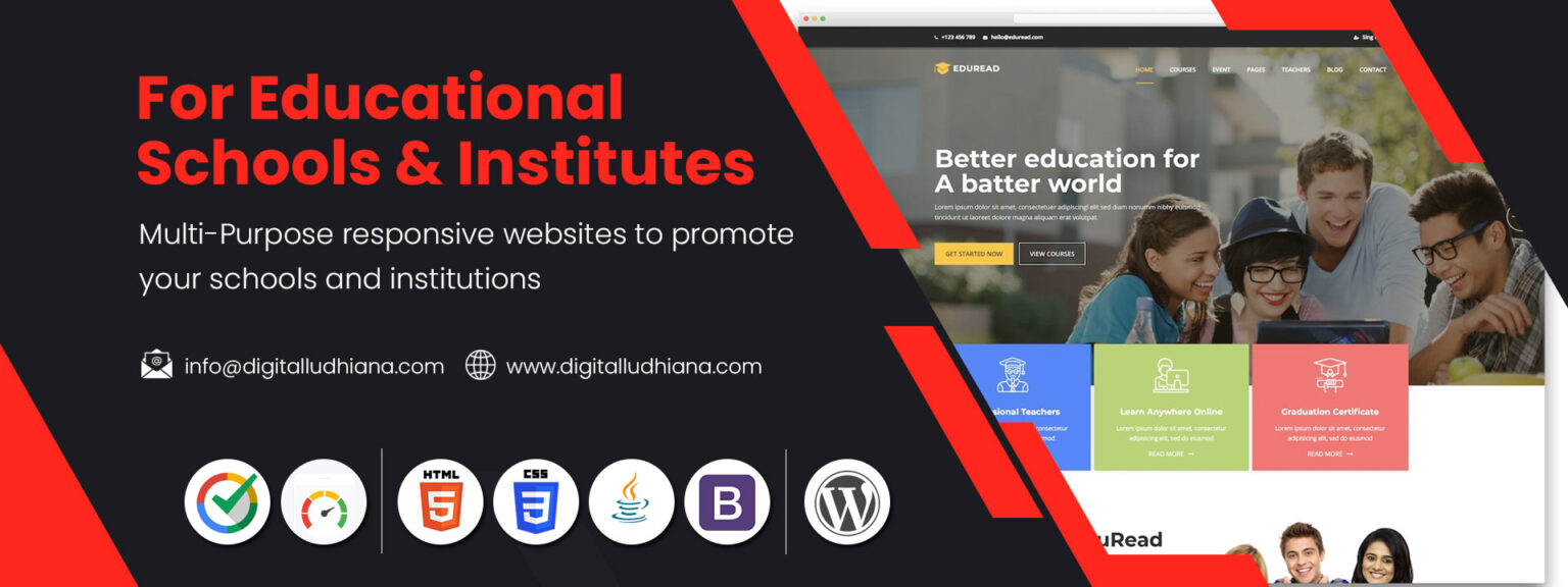 School Website Design | Education Portal Development | Digital Ludhiana